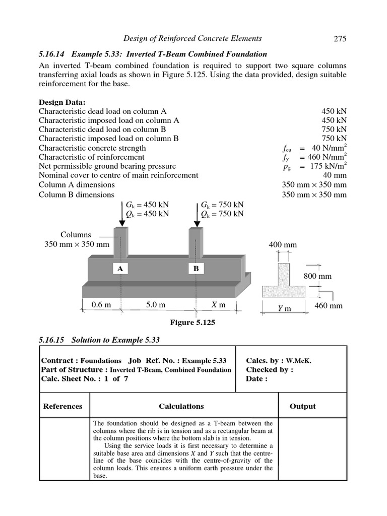 Inverted T Footing | PDF | Column | Bending