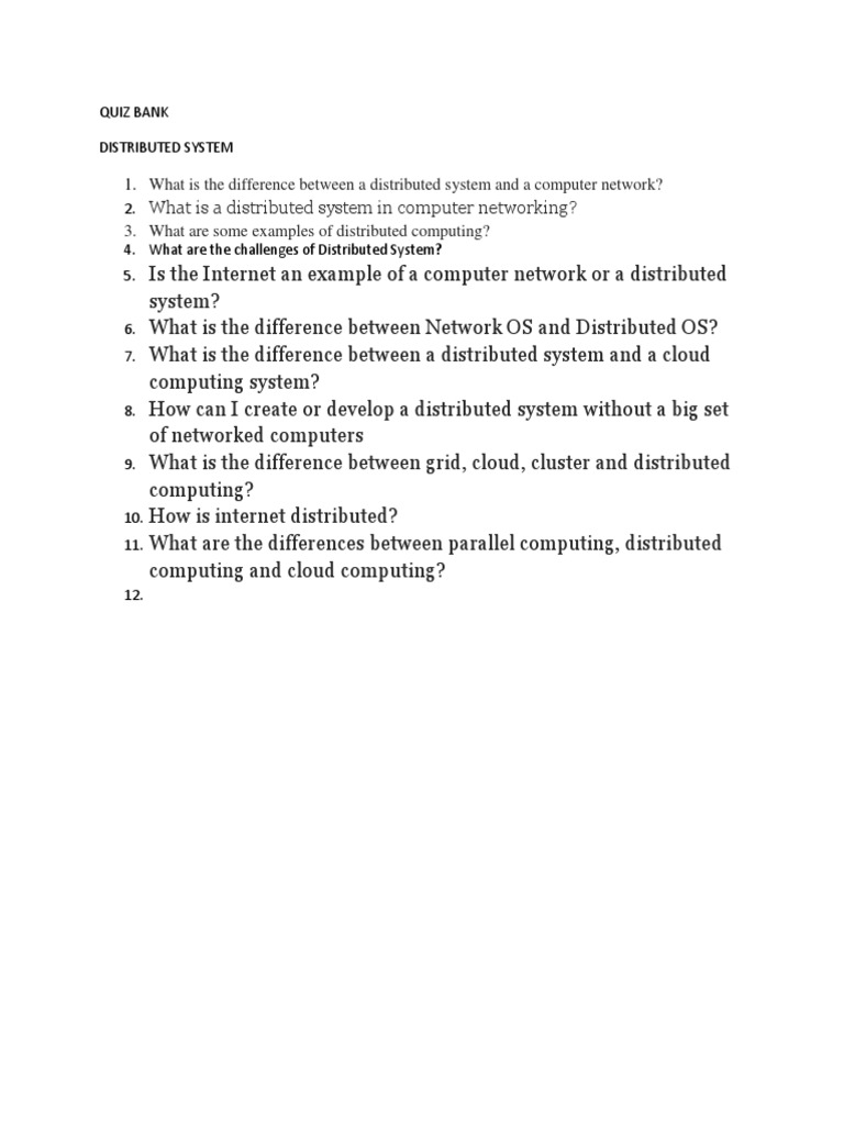 What Is A Distributed System in Computer Networking? | PDF