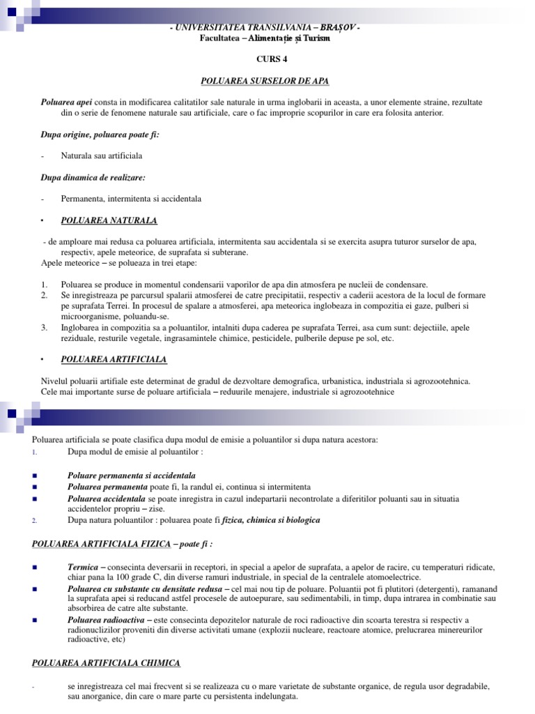 Curs 4 - UNITBV | PDF