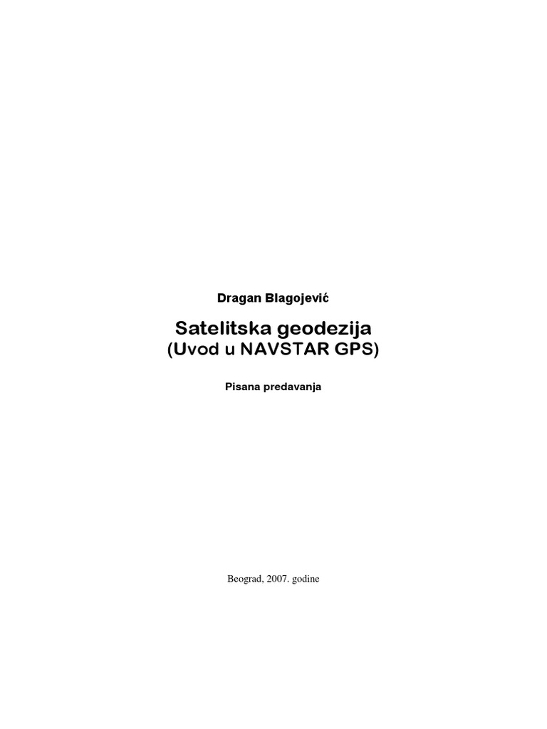 Satelitska Geodezija Knjiga PDF | PDF