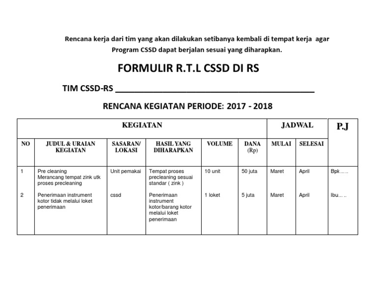Contoh Pengisian RTL | PDF
