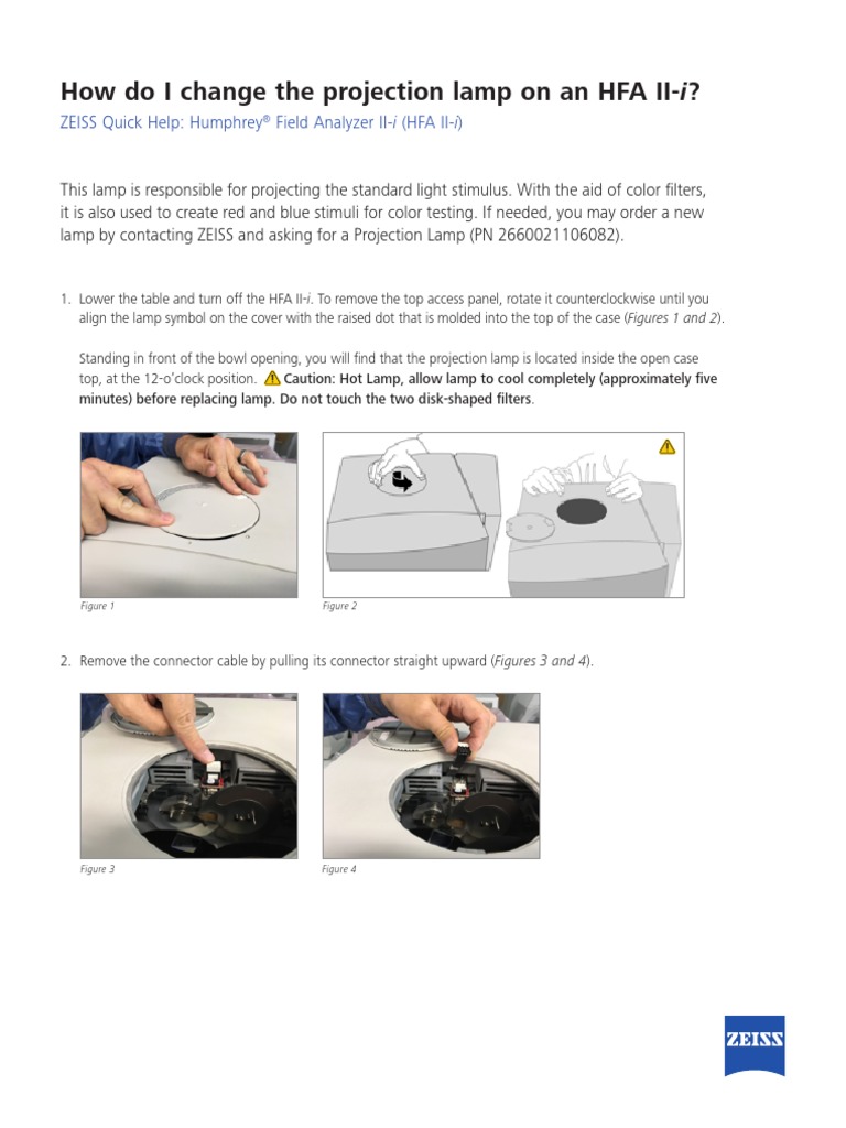 How To Change Projection Lamp Hfa II Ser7972 | PDF | Lighting | Light