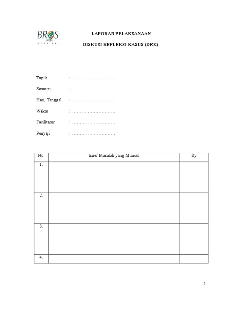 Format Laporan RDK | PDF