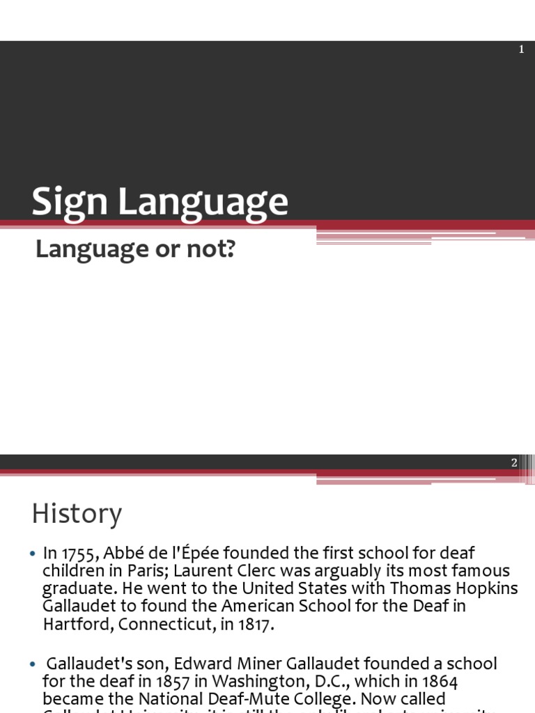 Sign Language | PDF | Sign Language | American Sign Language