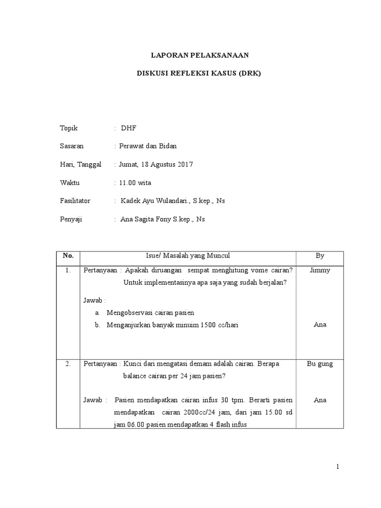 Print Format Laporan RDK | PDF