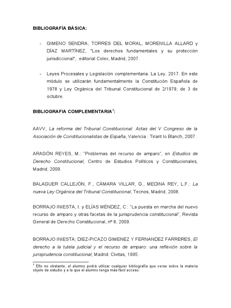 Bibliografia Basica y Complementaria PDF | PDF | Constitución | Caso de ley