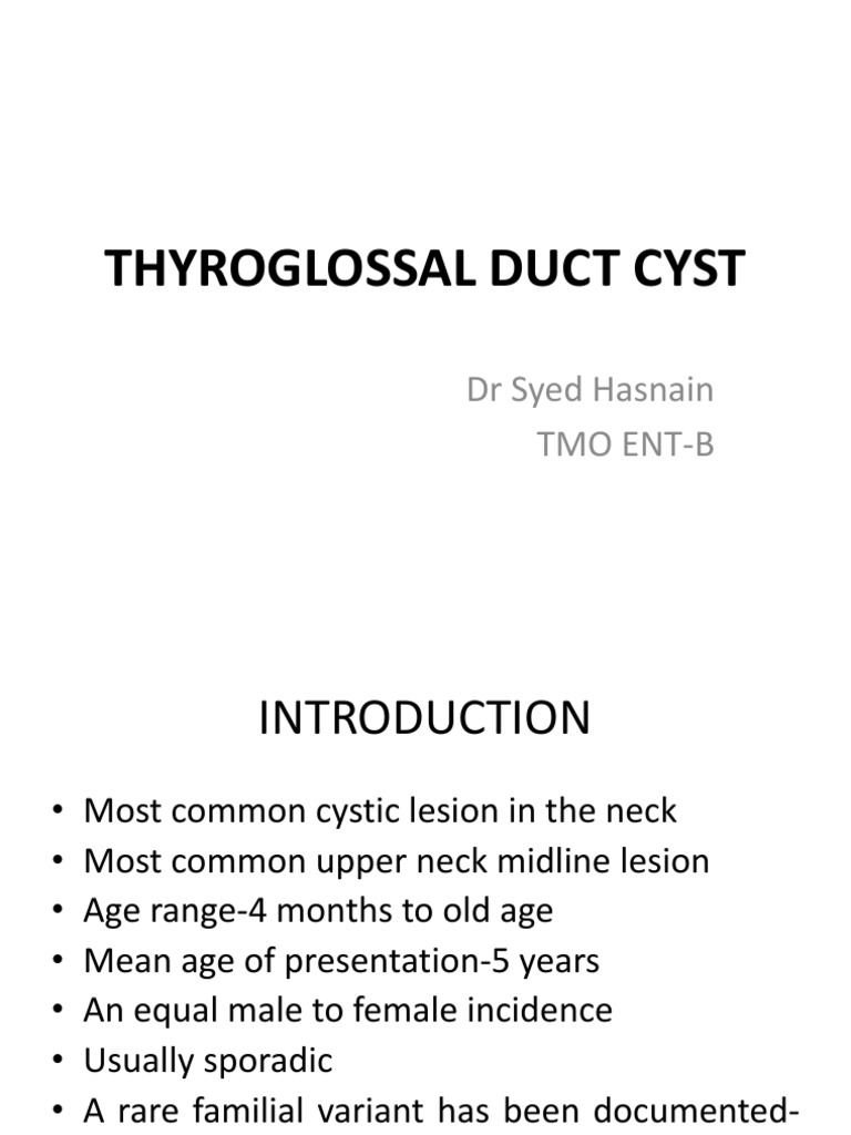 Thyroglossal Duct Cyst | PDF | Thyroid | Human Anatomy