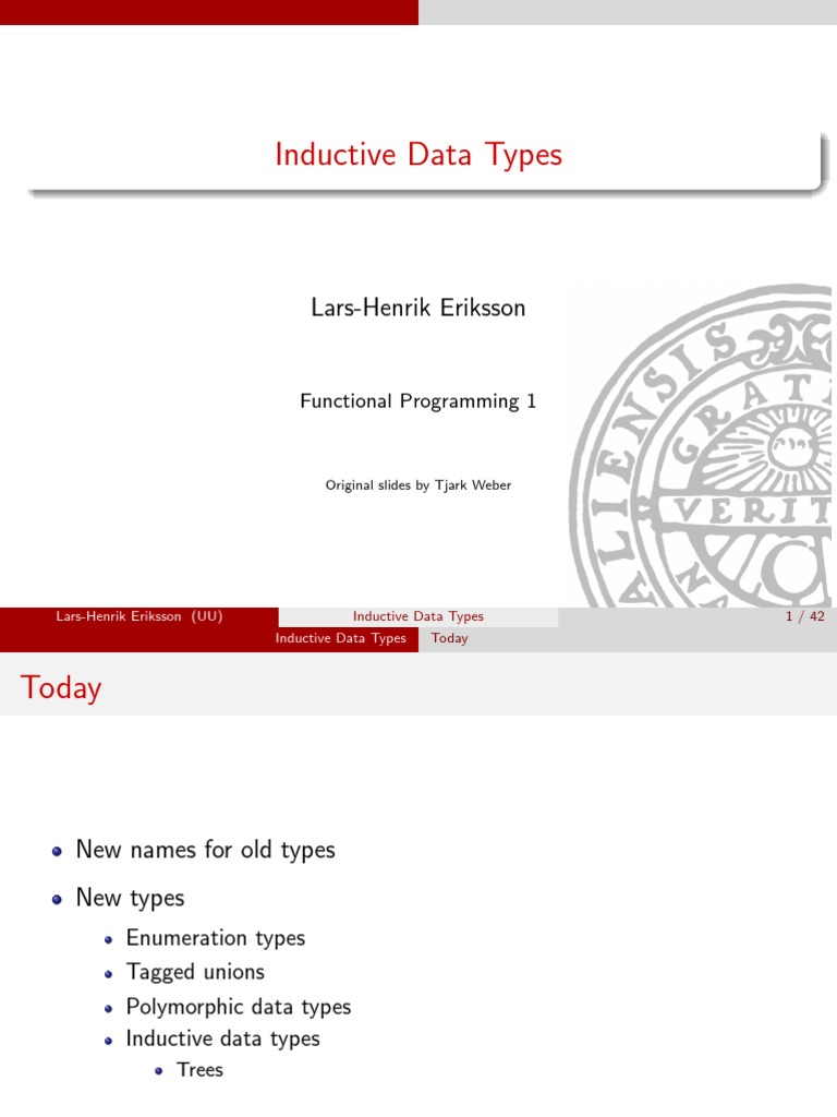 06 Inductive Data Types | PDF | Data Type | Parameter (Computer ... 06 Inductive Data Types | PDF | Data Type | Parameter (Computer ...