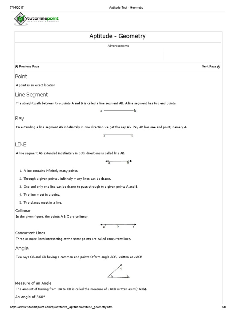 Aptitude Test - Geometry | PDF | Rectangle | Triangle