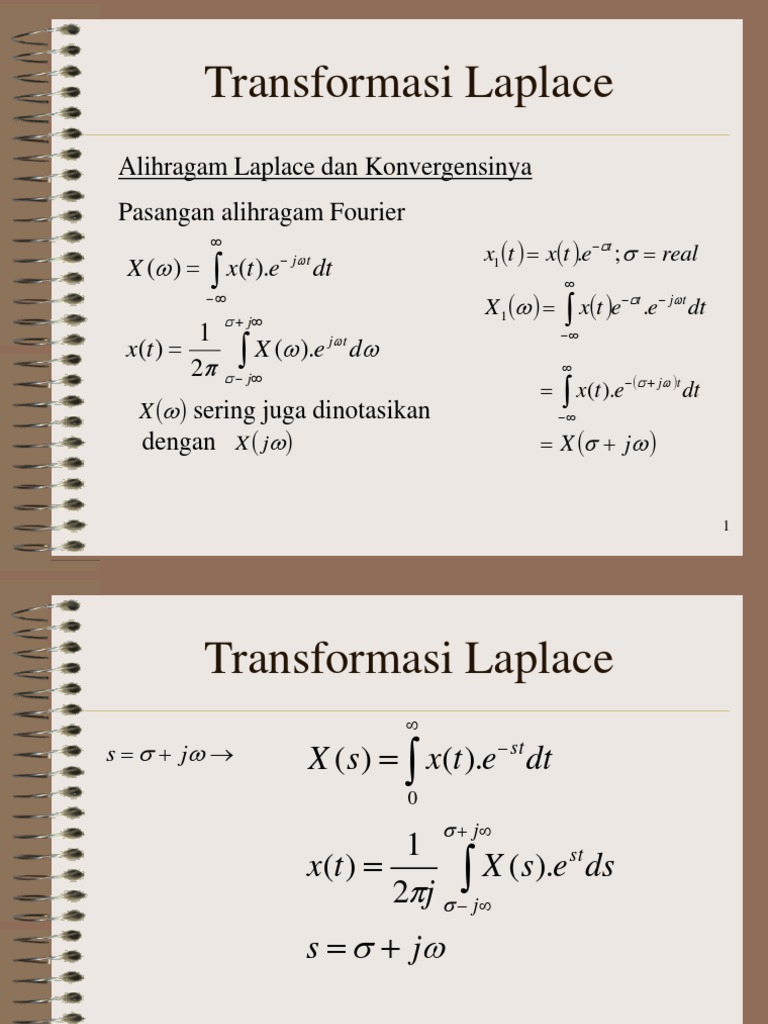 Transformasi Laplace: Alihragam Laplace Dan Konvergensinya Pasangan Alihragam Fourier | PDF ...