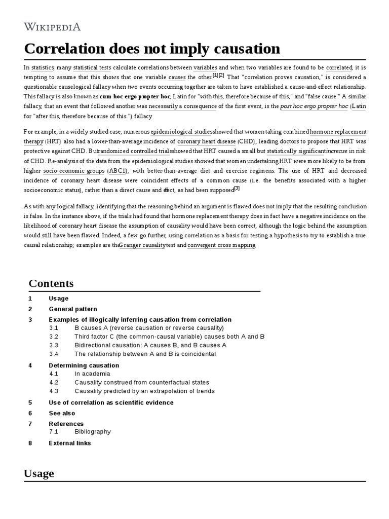 Correlation Does Not Imply Causation | PDF | Causality | Science