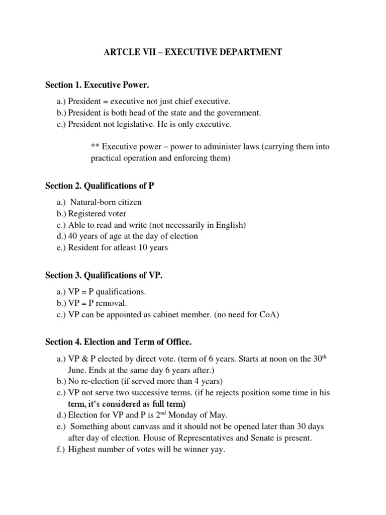 Executive Department Reviewer | PDF | Presidents Of The United States ...