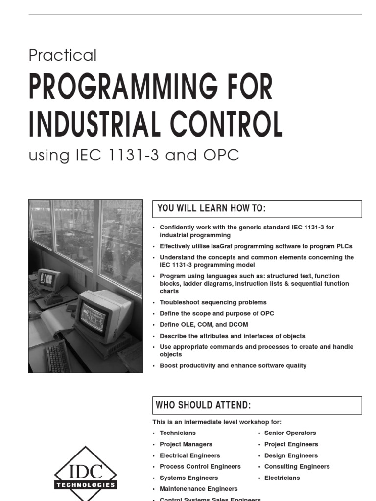 Programming For Industrial Control Using Iec 1131 3 And Opc Pdf Programmable Logic 