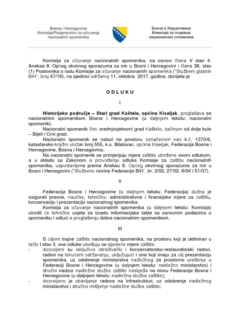 Kiseljak - Stari Grad Kastele BOS | PDF