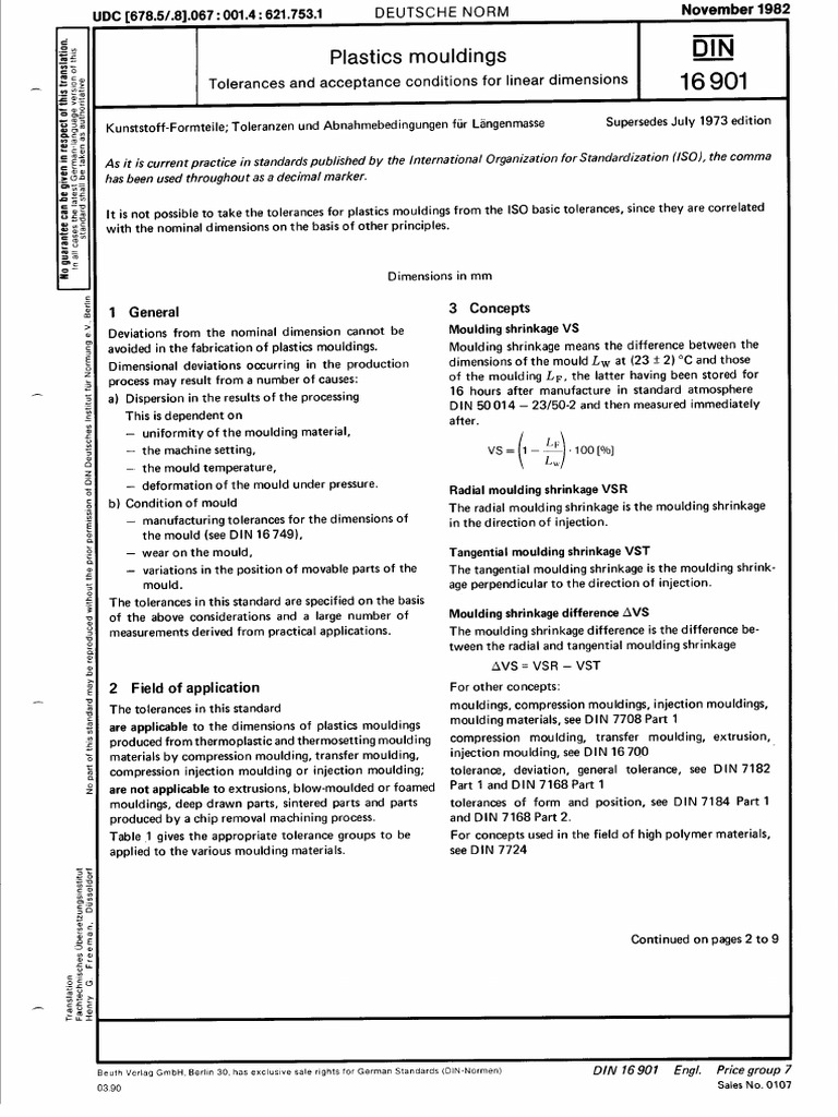 Din 16901 - 1982 en PDF | PDF