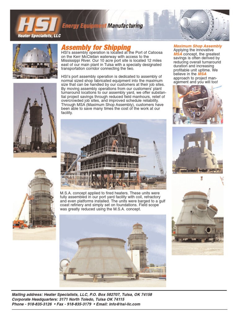 Energy Equipement Manufacturing Heater Specialists-HSI | PDF