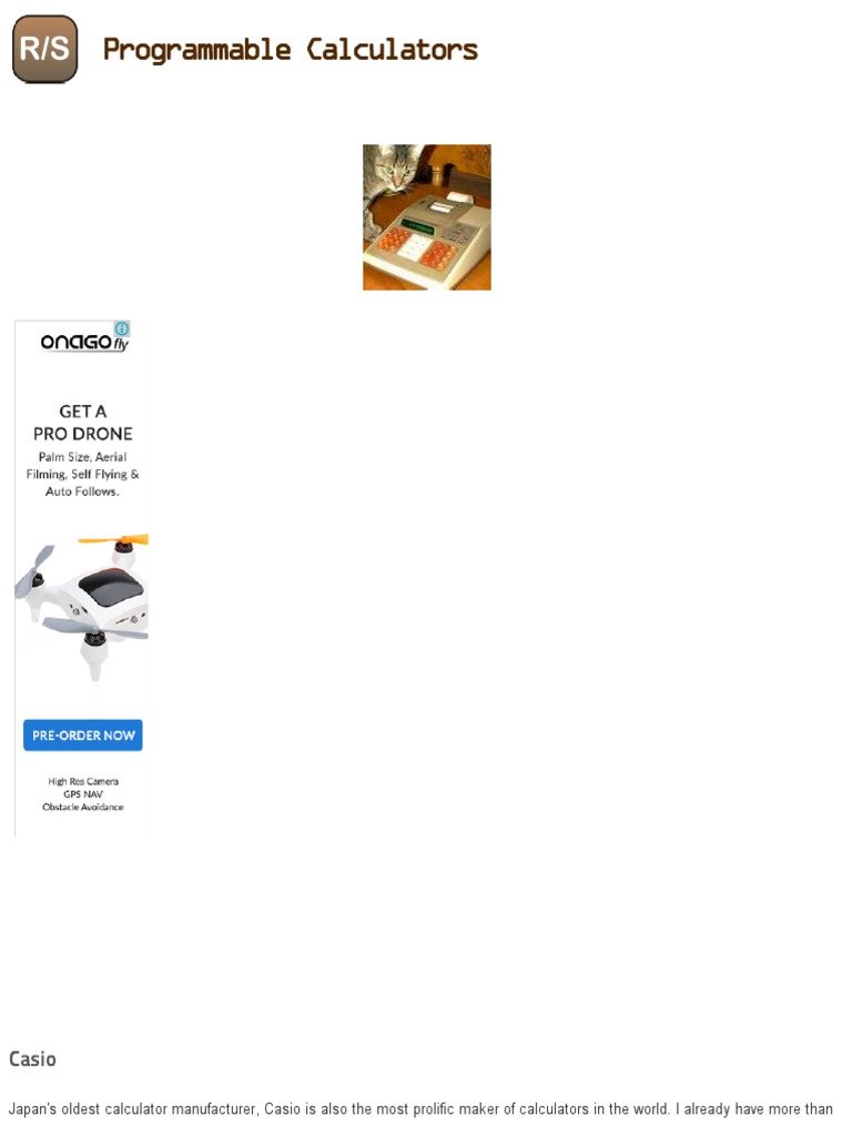 Programmable Calculators - Casio | PDF | Calculator | Computer Engineering