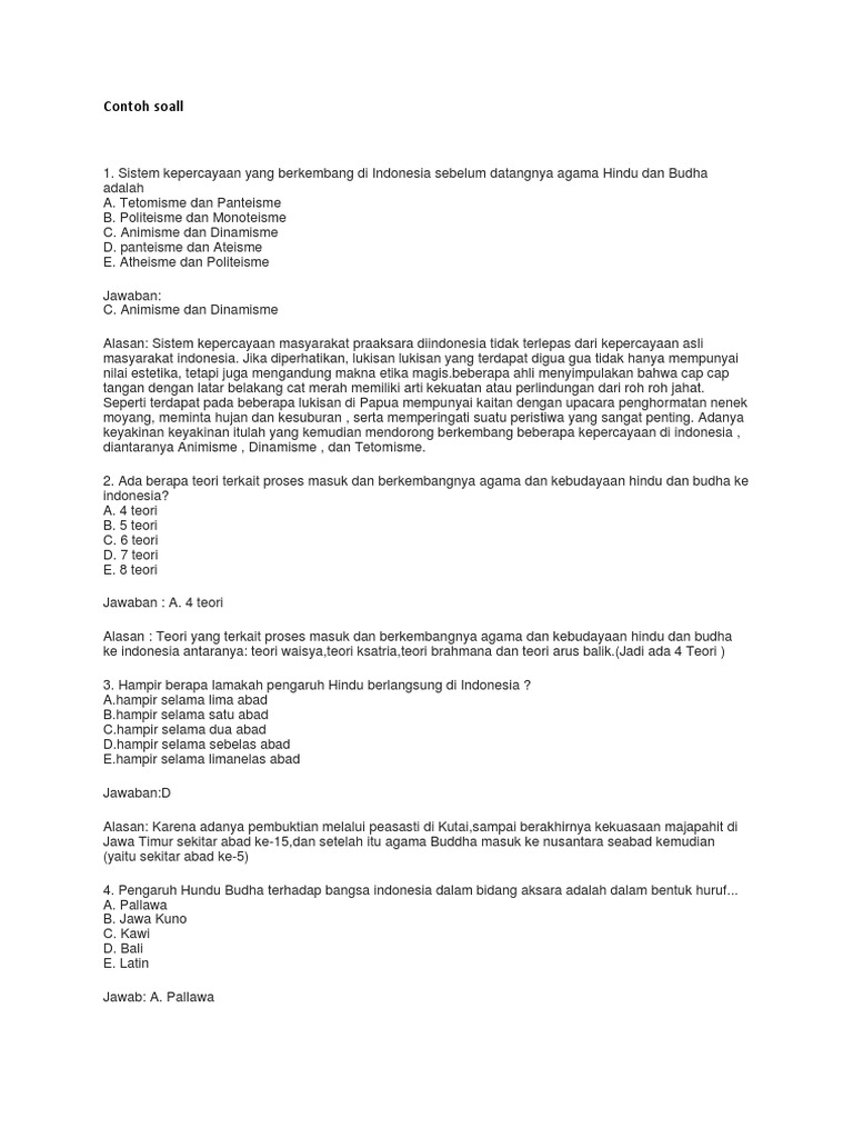 Contoh Soall | PDF