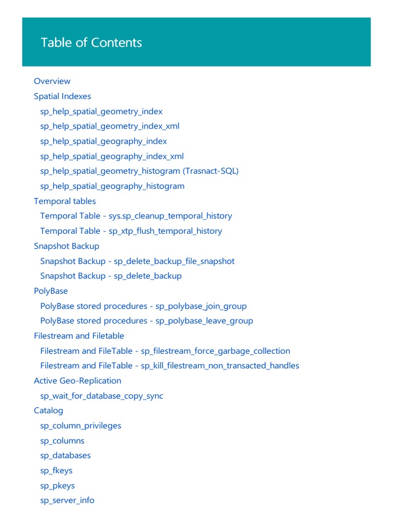 Different Stored Procedures in SQL Server | PDF | Microsoft Sql Server | Database Index