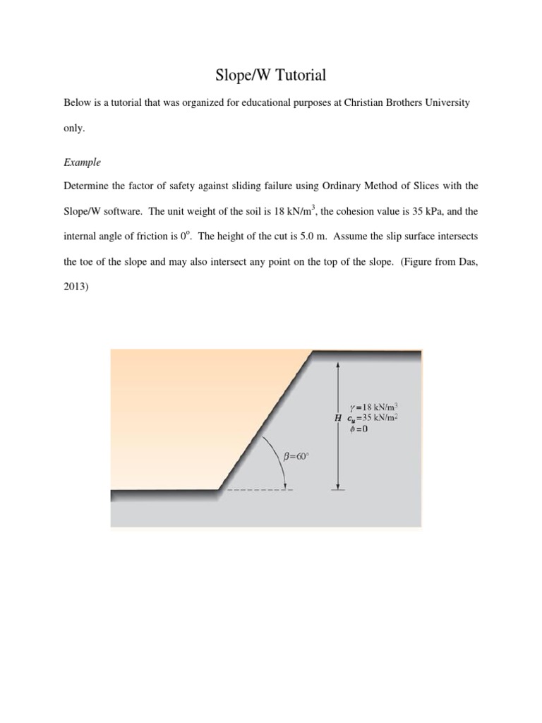 Slope/W Tutorial for Safety Analysis | PDF