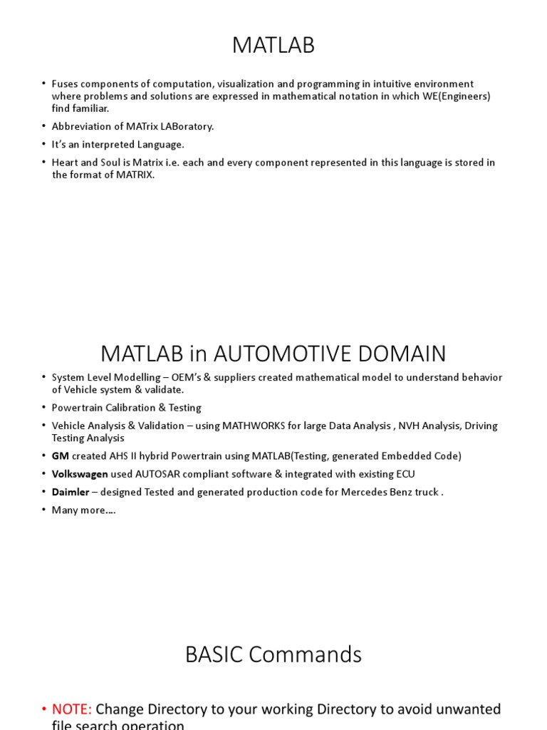 MATLAB: A Powerful Tool for Automotive System Modelling, Simulation, and Code Generation | PDF ...