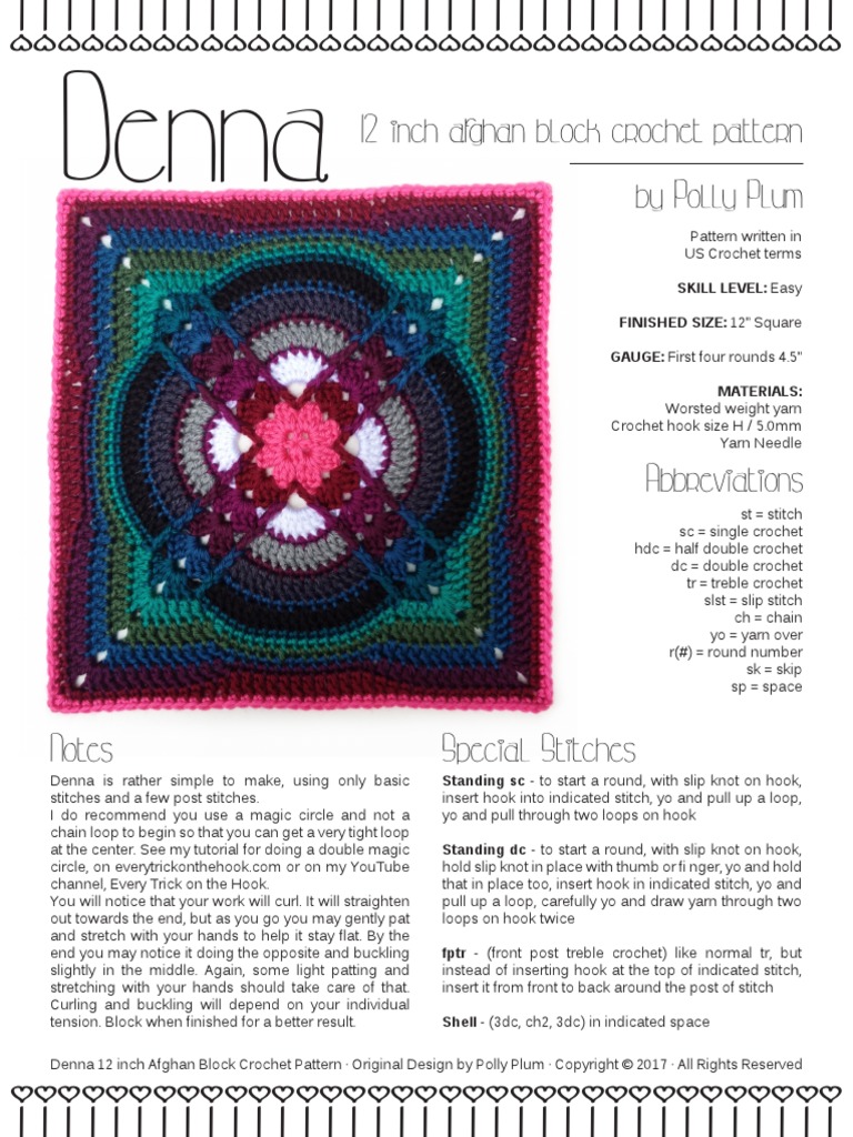 Denna 12 Inch 2017 | PDF | Crochet | Textile Arts
