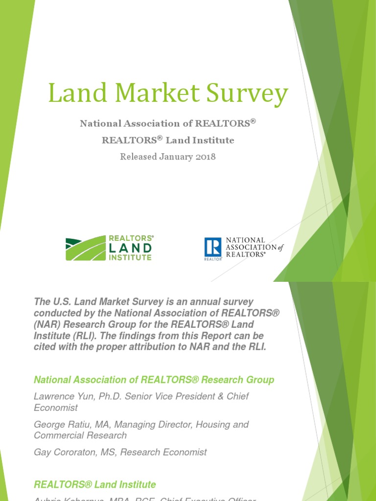 2017 Land Markets Survey 01 17 2018 | PDF | National Association Of ...