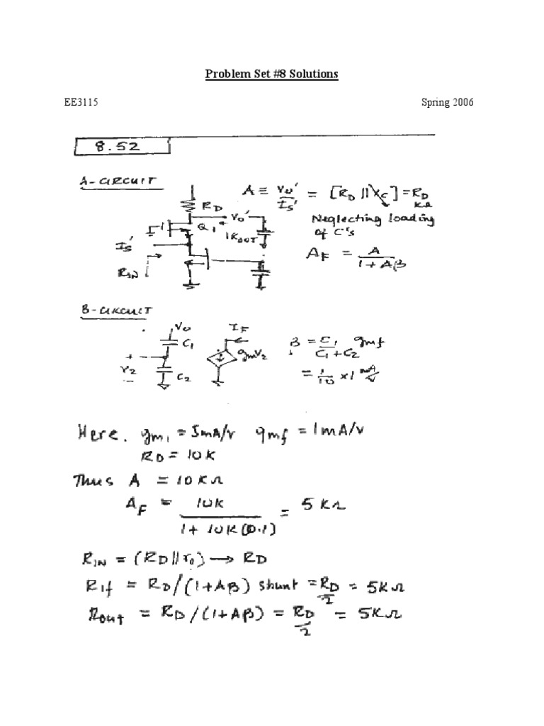 EE3115 PS8 Sol Sp06 PDF | PDF