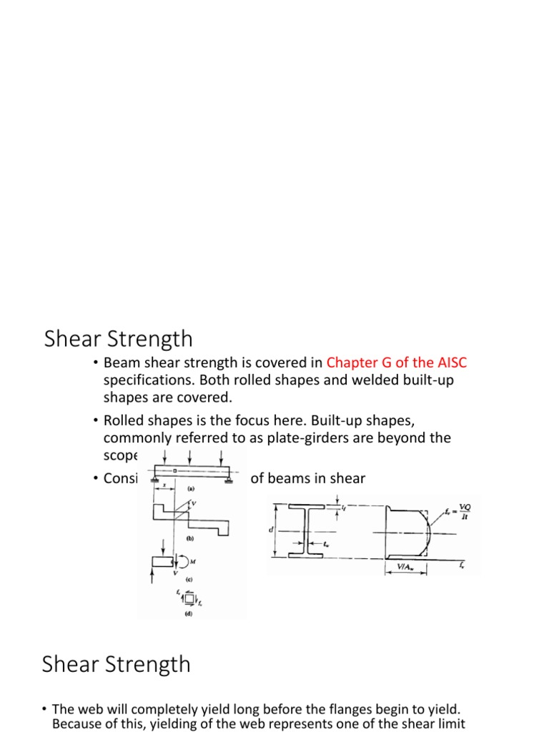 Structural Beam Shear Analysis | PDF | Yield (Engineering) | Strength ...