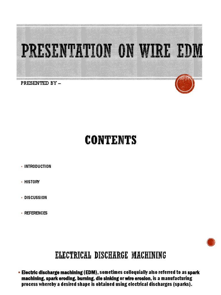 Overview of Wire EDM Technology | PDF | Numerical Control | Machining