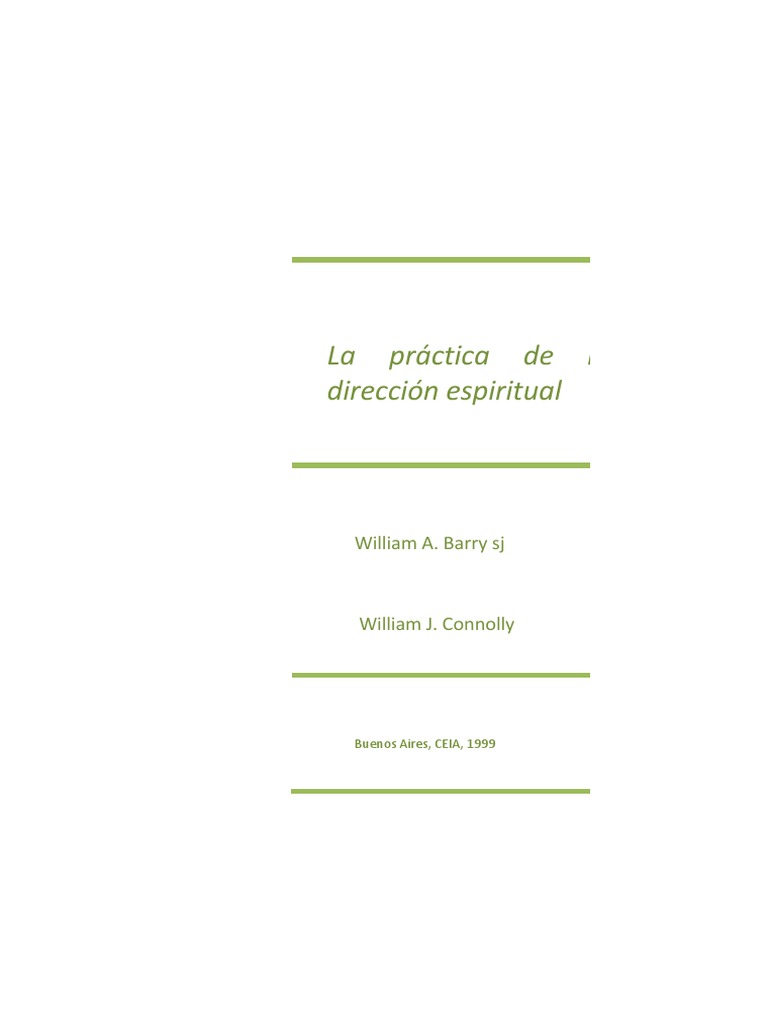 BARRY & CONNELLY La Práctica de La Dirección Espiritual (Libro) | PDF ...