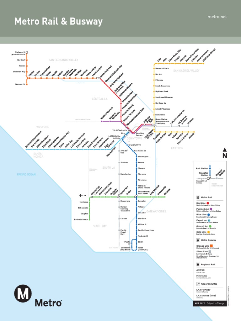 LA's Metro Rail and Busway System | PDF | Passenger Rail Transport ...