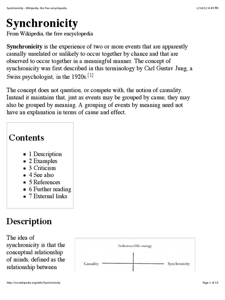 Synchronicity | PDF | Synchronicity | Philosophical Movements