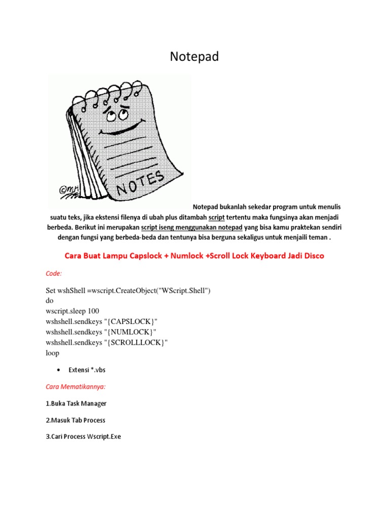 Kumpulan Script Notepad | PDF