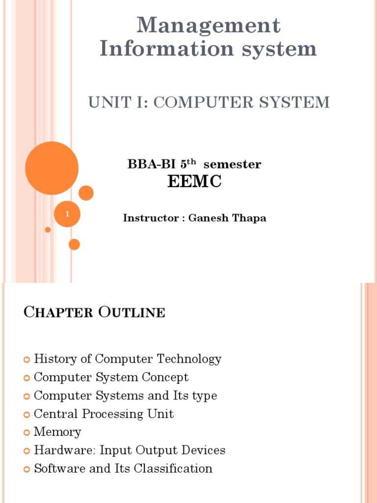 Chapter 1 Computer System | PDF | Computer Data Storage | Operating System