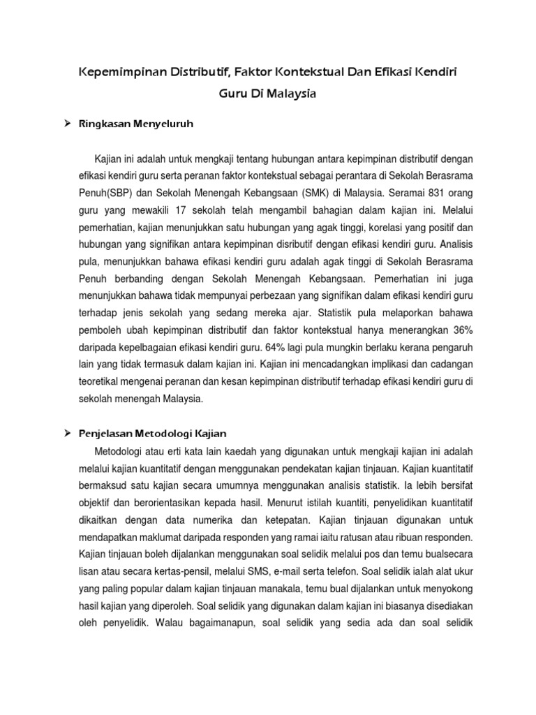 Kepemimpinan Distributif | PDF