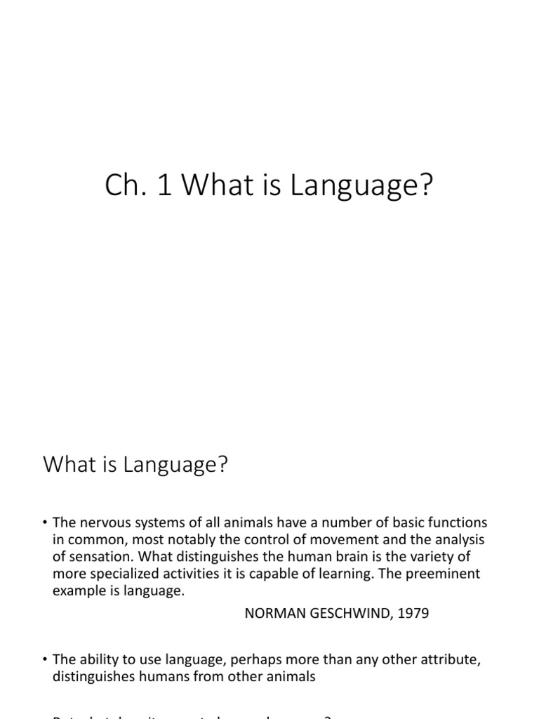 Ch1 What Is Language TK | PDF | Grammar | Linguistics
