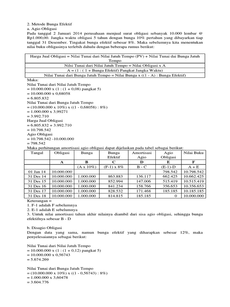 Metode Bunga Efektif | PDF