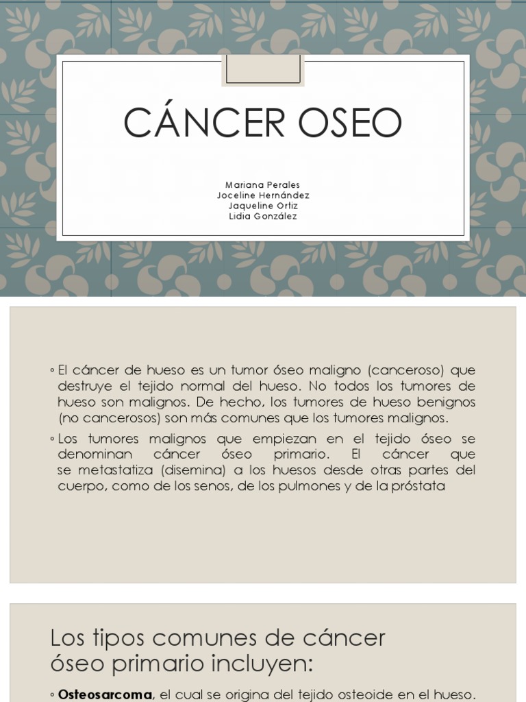 Guía Completa sobre Cáncer Óseo | PDF | Cáncer | Hueso