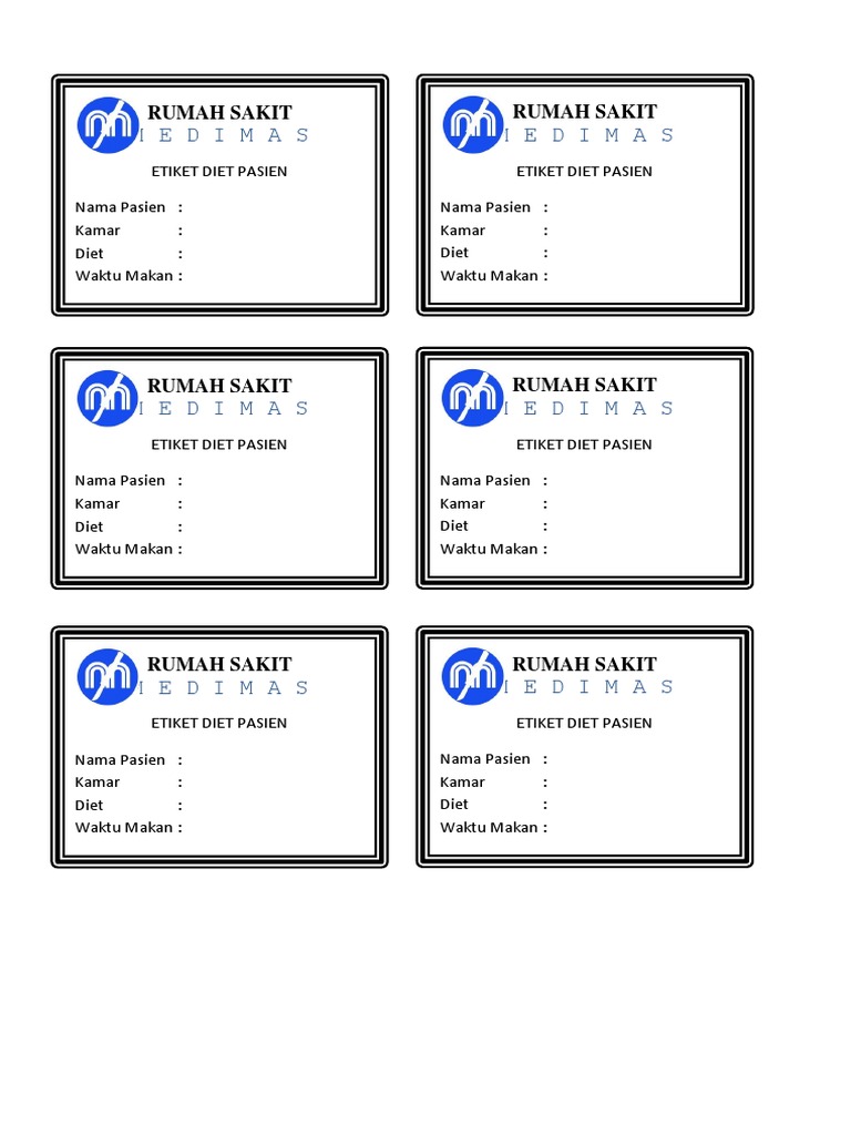 Contoh Form Etiket 1 | PDF