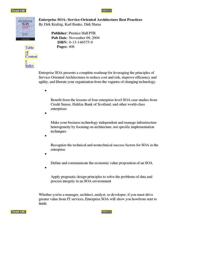 Enterprise SOA Service-Oriented Architecture Best Practices PDF | PDF | Service Oriented ...