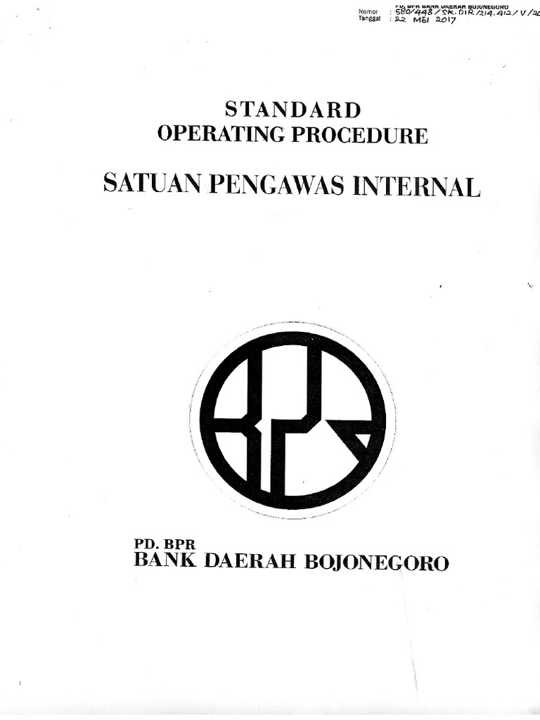 Sop Tentang SKAI Audit Intern BPR | PDF
