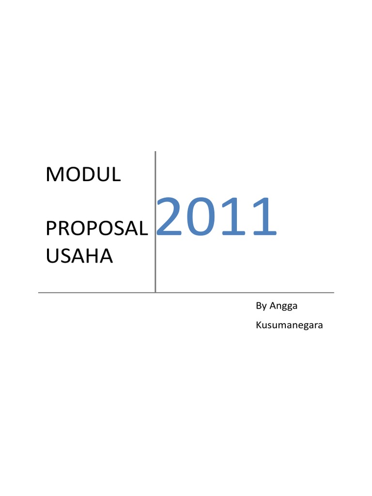 Modul Proposal Usaha | PDF