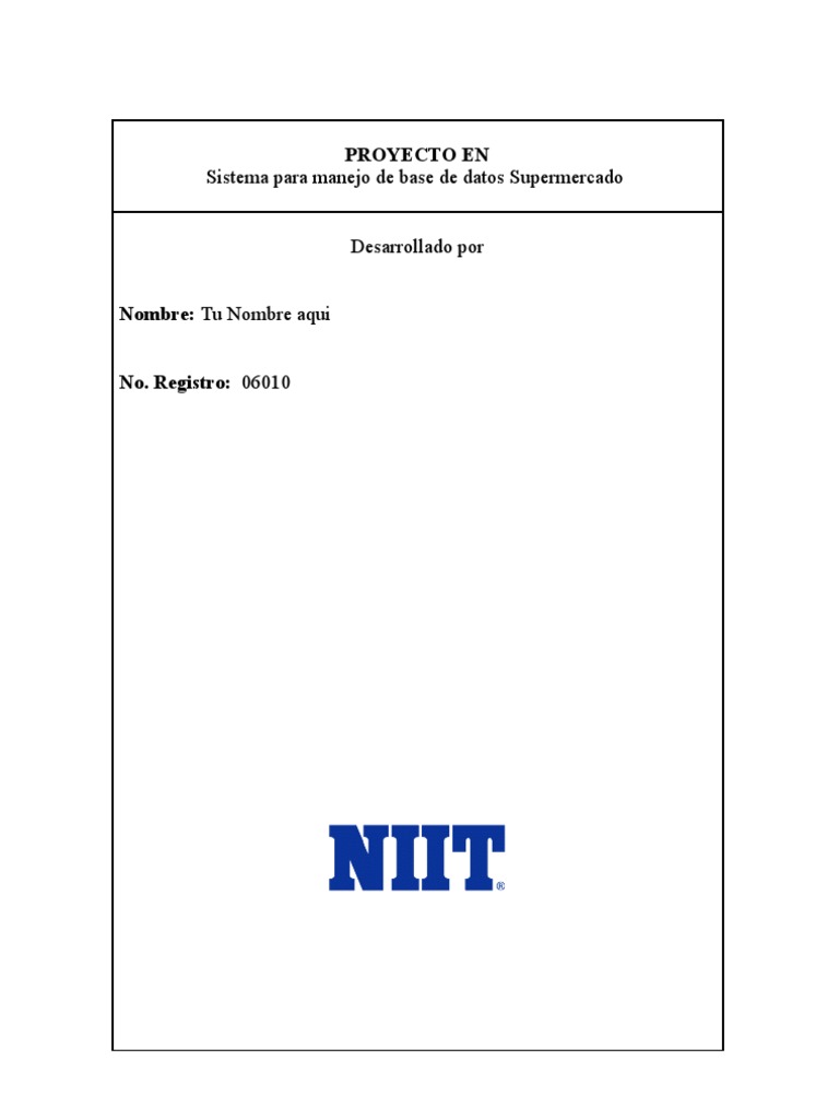 Documentacion Supermercado | PDF | SQL | Tabla (base de datos)