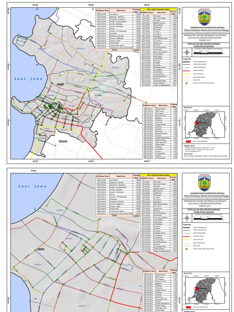 Peta Jalan Kecamatan Jepara 2017 | PDF