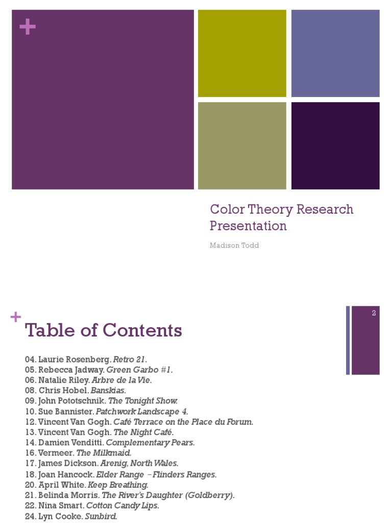 Color Theory Research Presentation | PDF | Color | Artistic Techniques
