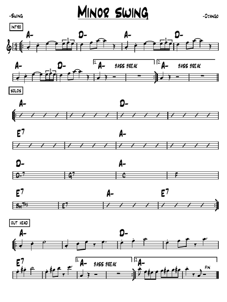 Minor Swing | Musical Forms | Musical Compositions