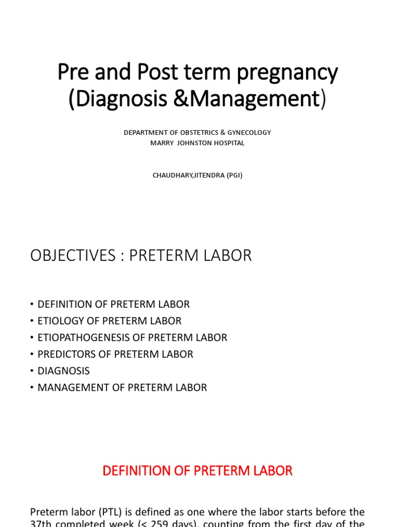 Preterm and Post-Term Pregnancy Management | PDF | Preterm Birth ...
