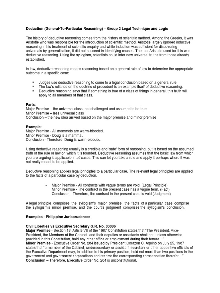 Deductive Method | PDF | Deductive Reasoning | Reason