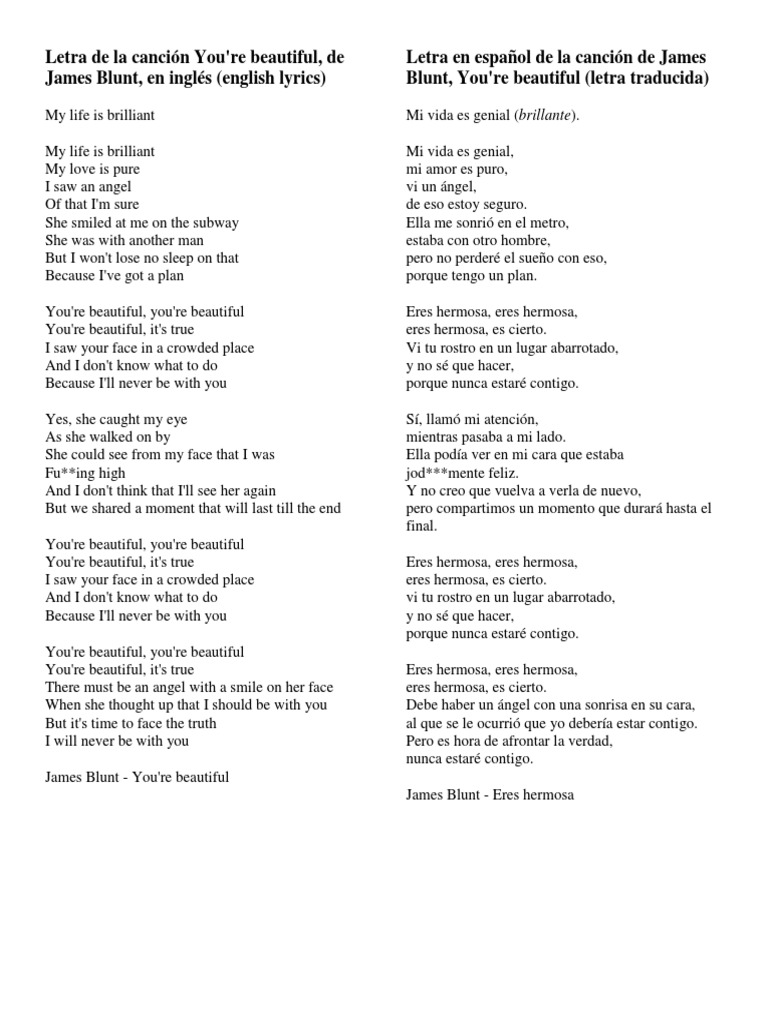 Letra de La Canción You | PDF